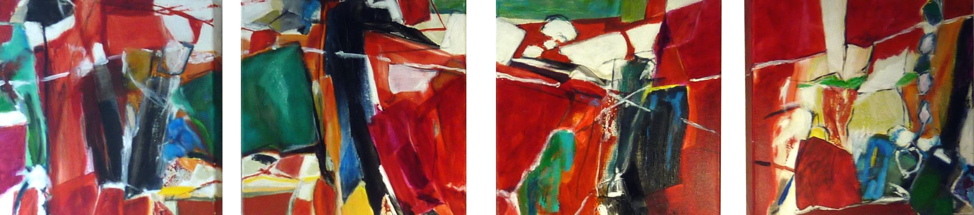 "Jeu Rouge" - Farbintensives Kunstwerk von Brigitte Struif