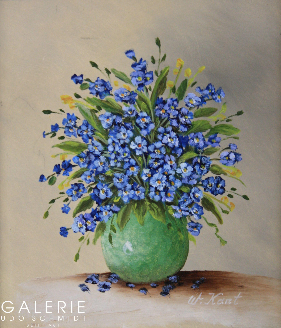 Blaue Veilchen in güner Vase | 641 Blaue Veilchen in güner Vase | 641