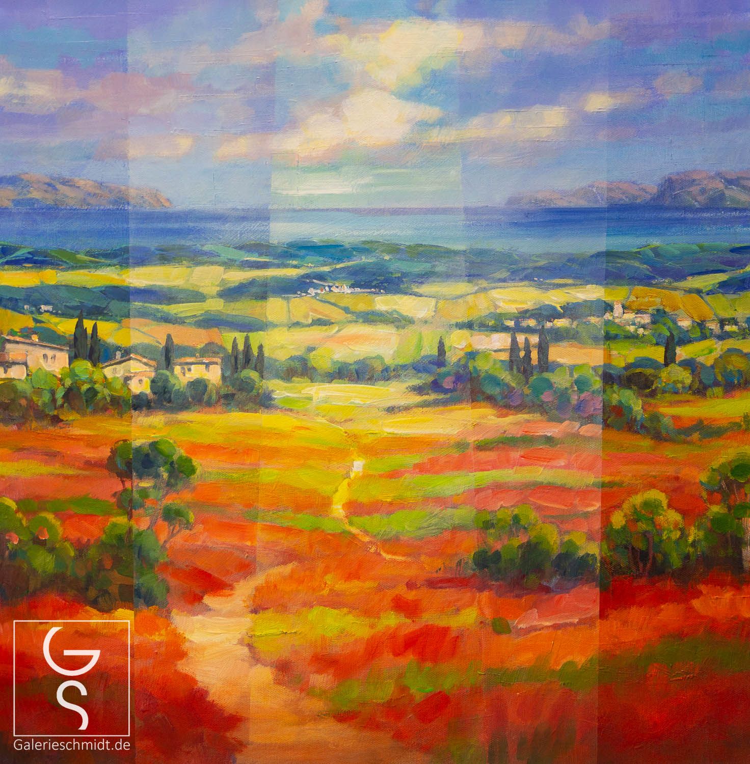 "Weg zum Meer" - Triptychon von Jean-Claude Picard