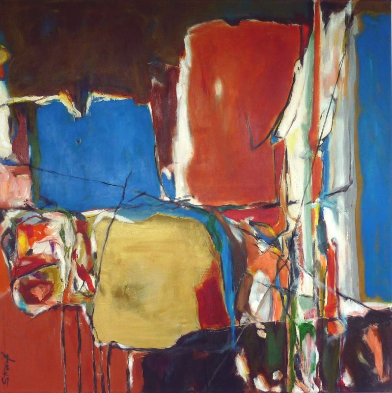 "Liquid" - Dynamische Abstrakte Kunst von Brigitte Struif